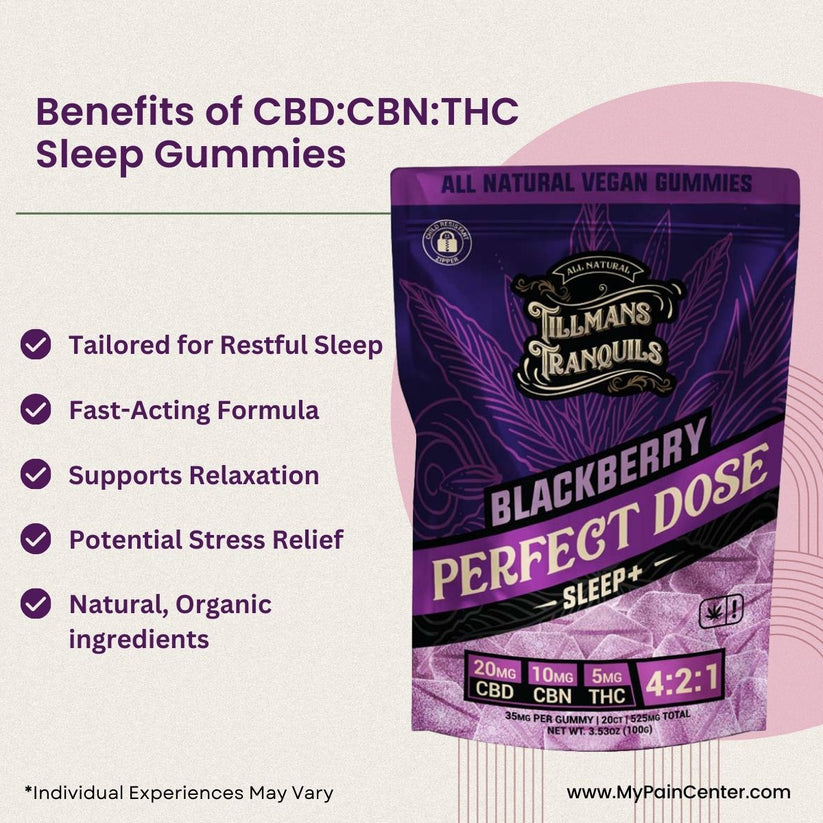 CBD+CBN+THC Full Spectrum Sleep Gummies: Blackberry | My Pain Center – MPC