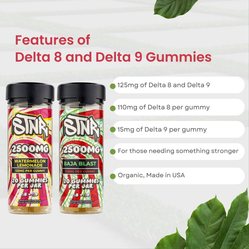 Delta 8 and Delta 9 THC Gummies (2500mg) – MPC